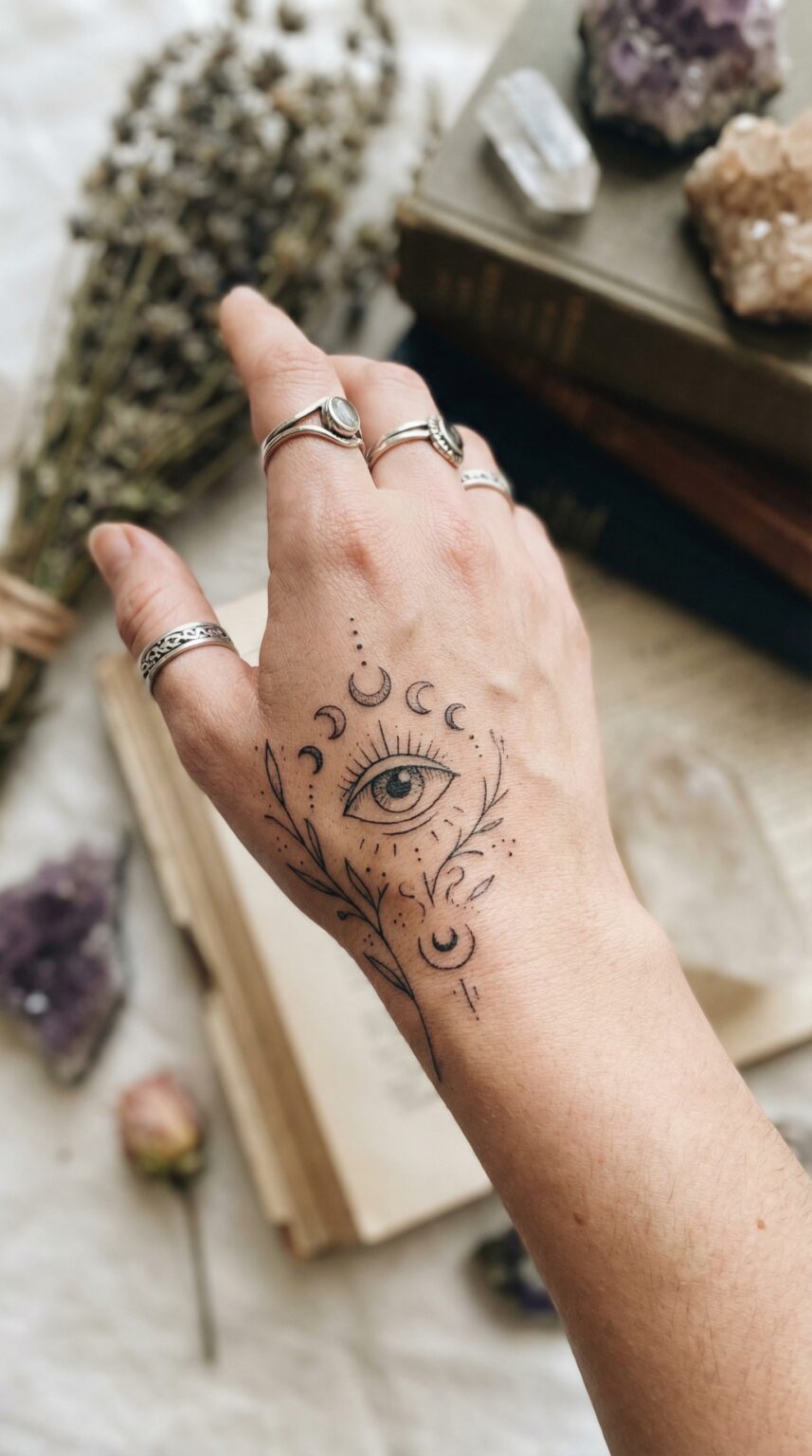 15 Witchy Hand Tattoos for Women who carry magic in their hands